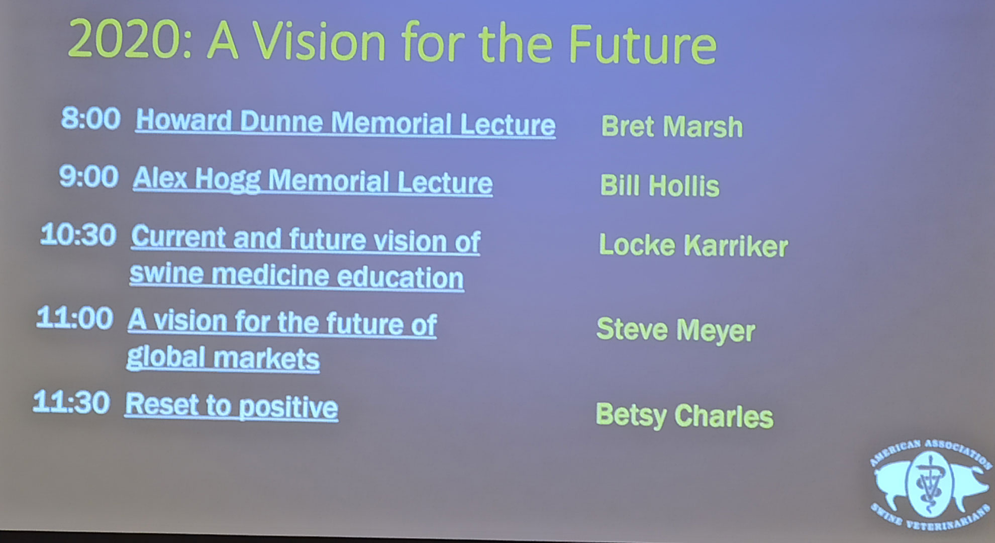 AASV 2020 - Reports - pig333, pig to pork community