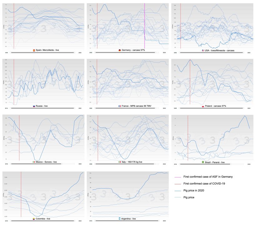 Average pig price in 2020 in different countries - Articles - pig333 ...