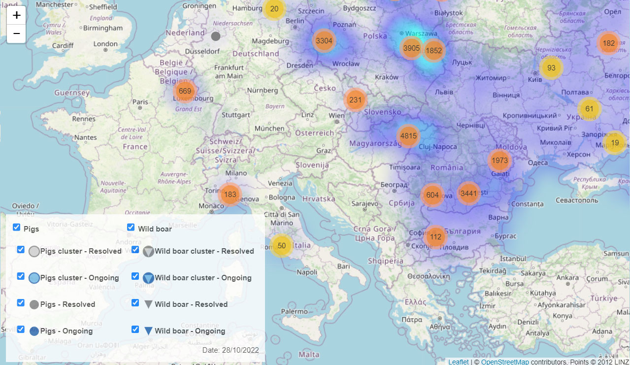 World map of African swine fever outbreaks - About 333 - pig333, pig to ...