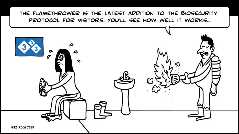 Comic about biosecurity measures on the farm - Humor - pig333, pig to ...